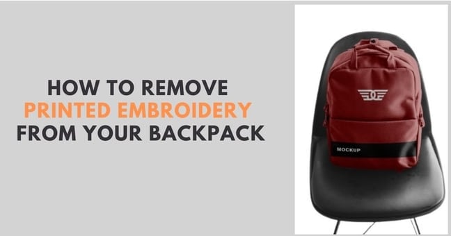How to Remove Embroidery from a Backpack (4 Methods)